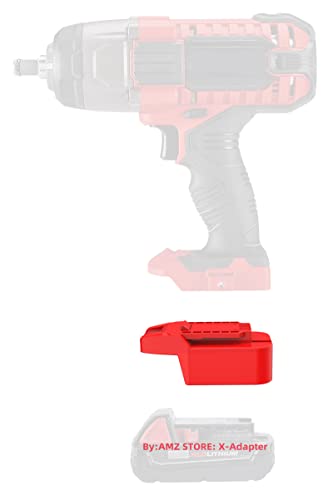 1x Adapter Fits Bauer 20v MAX Cordless Tools Compatible with Milwaukee M18 (Not Old V18) Red Lithium Batteries- Adapter Only