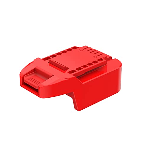 1x Adapter Fits Bauer 20v MAX Cordless Tools Compatible with Milwaukee M18 (Not Old V18) Red Lithium Batteries- Adapter Only