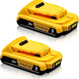 Zuliati Upgraded Compact DCB203 3.0Ah Lithium Battery Replacement for Dewalt 20V Battery DCB206 DCB207 DCB204 DCB201 Compatible with Dewalt 20V MAX Battery DCD/DCF/DCG/DCS Series Power Tools