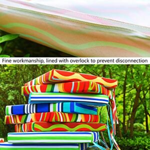 LFNOONE Patio Chair Cushion 17x17 Inch Waterproof Outdoor Seat Cushions Color Fastness High-Density Sponge for Patio Furniture Garden Sofa Couch Chair Pads Color Ripple Pattern Set of 4