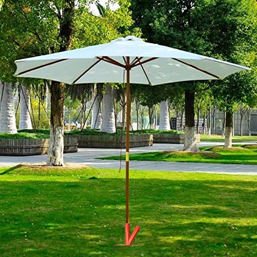 Hi-Flame Outdoor Lawn Umbrella Stand Steel Parasol Holder with 2 Positions for Park, Patio, Beach, Orange