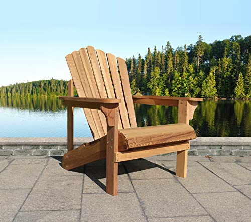 northbeam Riverside Adirondack Chair, Western Red Cedar, Natural