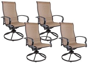 bellevue patio master sling rocker outdor aluminum chair (pack of 4)