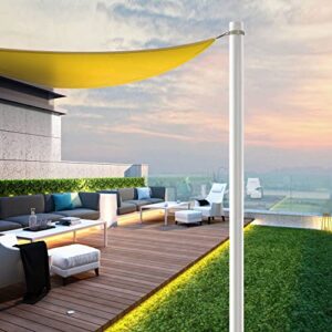 AZAP Shade Sail Poles,10ft Heavy Duty Sun Shade Poles with 3-Corner Brace Base, D-Ring Clamp, Section Poles, Poles for Sun Shades Outdoor(1 Pack)