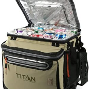 Arctic Zone Titan Deep Freeze Wheeled Cooler - 60 Can Rolling Cooler - Moss Green - Cooler with Deep Freeze Insulation and Detachable All-Terrain Cart with Wheels