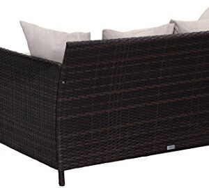 Safavieh Outdoor Collection August Titanium & Sand Daybed