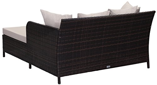 Safavieh Outdoor Collection August Titanium & Sand Daybed