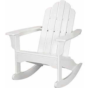 hanover white all-weather adirondack rocking chair