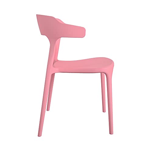 Novogratz Poolside Collection, Felix Stacking Dining Chairs, Indoor/Outdoor, 2-Pack, Pink