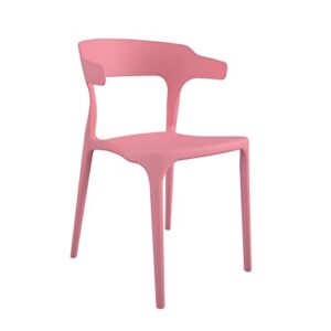 Novogratz Poolside Collection, Felix Stacking Dining Chairs, Indoor/Outdoor, 2-Pack, Pink