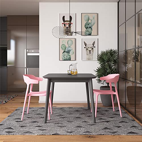 Novogratz Poolside Collection, Felix Stacking Dining Chairs, Indoor/Outdoor, 2-Pack, Pink