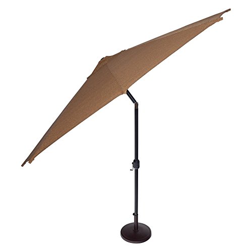 Coolaroo 90% UV Block 2 Position Adjustable Tilt Umbrella, 11' Round, Mocha