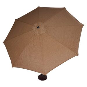 Coolaroo 90% UV Block 2 Position Adjustable Tilt Umbrella, 11' Round, Mocha