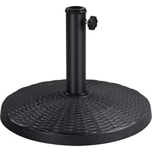 topeakmart umbrella base 22 lbs heavy duty outdoor patio umbrella stand for deck, garden – black