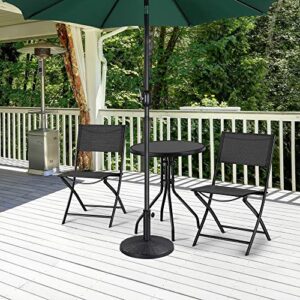 Topeakmart Umbrella Base 22 lbs Heavy Duty Outdoor Patio Umbrella Stand for Deck, Garden - Black