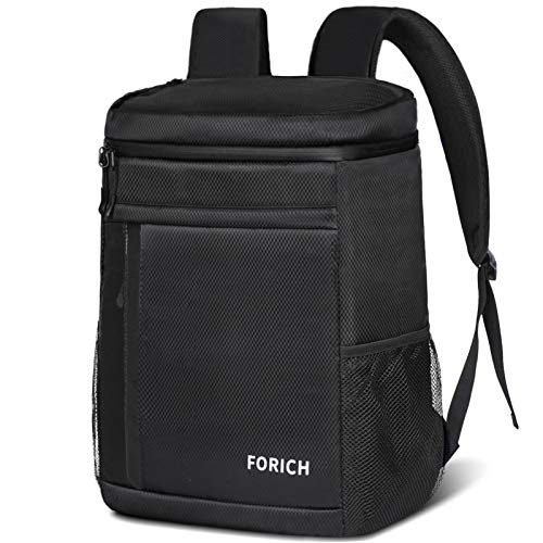 FORICH Soft Cooler Backpack Insulated Waterproof Backpack Cooler Bag Leak Proof Portable Cooler Backpacks to Work Lunch Travel Beach Camping Hiking Picnic Fishing Beer for Men Women (Z-Black)