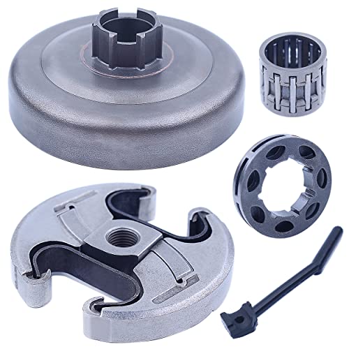 Mtanlo 3/8 Clutch Drum Rim Sprocket Cover Bearing Kit for Husqvarna 455 460 Rancher 461 Chainsaw Replacement Parts 537291602