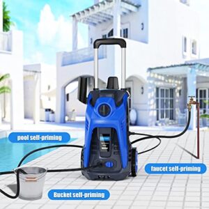 Electric Pressure Washer,3500PSI Power Pressure Washer, 2.5GPM Pressure Washer High Pressure Washer Cleaner with Spray Gun, Brush, and Two Kind Adjustable Spray Nozzle, Blue