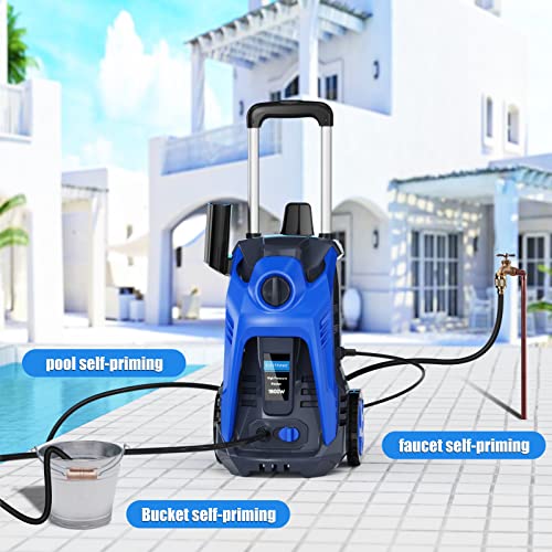 Electric Pressure Washer,3500PSI Power Pressure Washer, 2.5GPM Pressure Washer High Pressure Washer Cleaner with Spray Gun, Brush, and Two Kind Adjustable Spray Nozzle, Blue