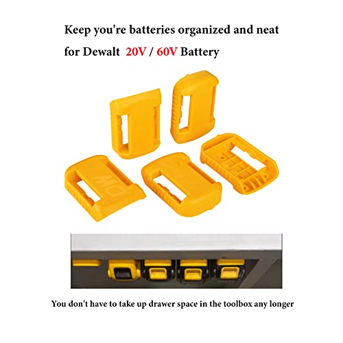 Crtbelfy Battery Holder for Dewalt Battery 20V / 60V Wall Mount Battery Storage Dock Holder Fit for Dewalt DCB200 DCB203 DCB205 Batteries 10 Pack