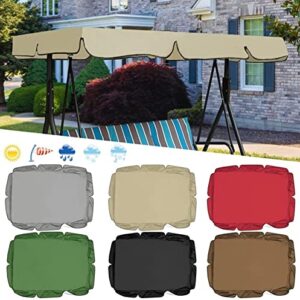 KFJZGZZ Swing Canopy Replacement Porch Top Cover,Universal Garden Swing Seat Canopy Replacement Waterproof 2 & 3 Seater Outdoor Patio Hammock Cover Sun Shelters UV Protection