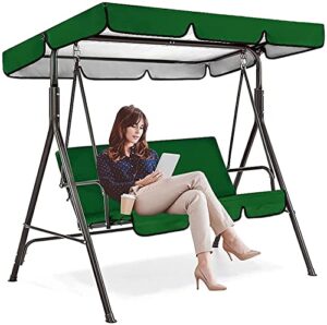 kfjzgzz swing canopy top cover replacement canopy, 2 and 3 seater swing replacement top cover for garden outdoor waterproof, uv block replacement canopy for swing seat (top cover +chair cover)