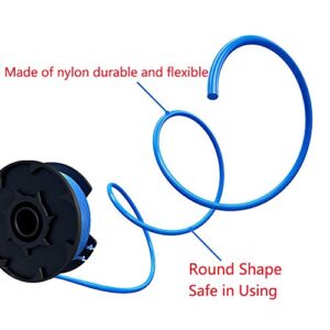 AC14RL3A 0.065" Autofeed String Trimmer Replacement Spool Line Compatible with Ryobi One+ AC14RL3A 18V, 24V,40V Cordless Trimmers,10 Pack (8 Replacement Spool, 2 Trimmer Cap),by LIYYOO