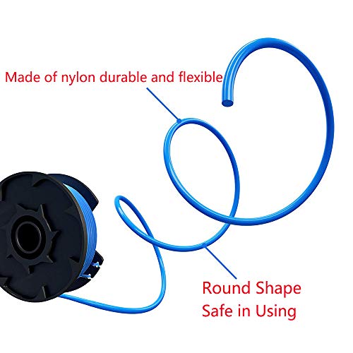 AC14RL3A 0.065" Autofeed String Trimmer Replacement Spool Line Compatible with Ryobi One+ AC14RL3A 18V, 24V,40V Cordless Trimmers,10 Pack (8 Replacement Spool, 2 Trimmer Cap),by LIYYOO