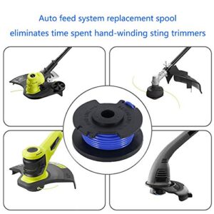 AC14RL3A 0.065" Autofeed String Trimmer Replacement Spool Line Compatible with Ryobi One+ AC14RL3A 18V, 24V,40V Cordless Trimmers,10 Pack (8 Replacement Spool, 2 Trimmer Cap),by LIYYOO