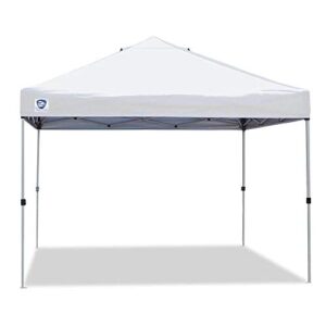 z-shade zsbp10vntwh-s 10 by 10 foot white venture straight leg canopy and emergency tent shelter for outdoor and indoor use, 100 square foot coverage