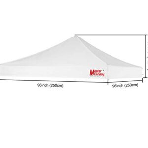 MASTERCANOPY Replacement Pop Up Canopy Top (8x8, White)