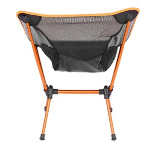 lovino outdoor camping chair, simple operation convenient to carry portable chair wide uses for barbecue(orange)