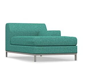 COMFORTLY Chaise Lounge Slipcover Replacement Hand Made Compatible with KRAMFORS Chaise Longue Armrest Right - Covers ONLY (Heavy Duty - Azur)