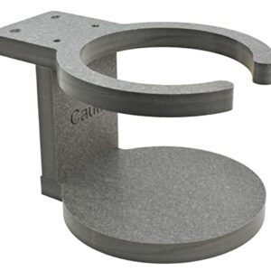 Poly Cup Holder for Adirondack Chair or Patio, Fits Standard- Large Cups (Charcoal Gray)