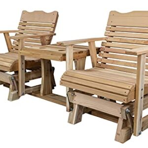 Kilmer Creek 6' Natural Cedar Settee Glider, Amish Crafted