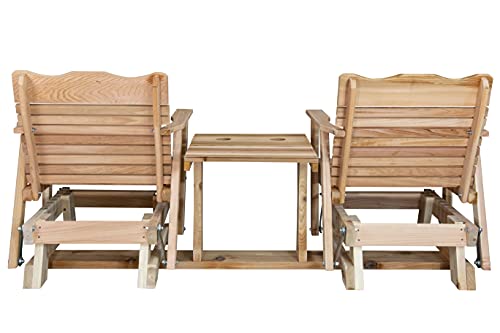 Kilmer Creek 6' Natural Cedar Settee Glider, Amish Crafted