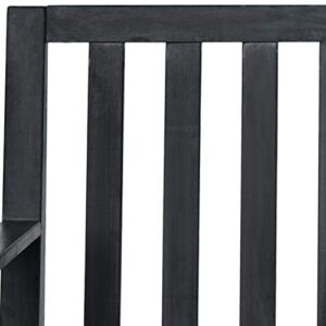 Safavieh PAT6703K Outdoor Collection Indaka Grey Bench, Dark Slate Gray