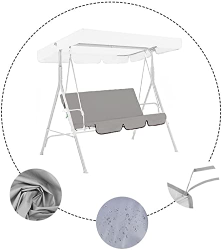 BTURYT Waterproof Swing Seat Cover,Swing Cushion Cover Replacement,Dustproof Protective Covers for 3 Seat Garden Swing Chair Cushions-(Chair Cover only)