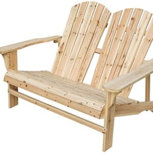 PatioFestival Wood Adirondack Chair Fir Wooden Chair with Natural Finish Outdoor Patio Chair for Garden,Yard,Patio,Lawn,Deck (50.4" x 35" x 34.3")