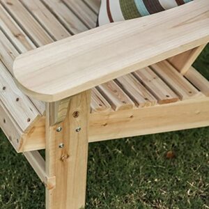 PatioFestival Wood Adirondack Chair Fir Wooden Chair with Natural Finish Outdoor Patio Chair for Garden,Yard,Patio,Lawn,Deck (50.4" x 35" x 34.3")