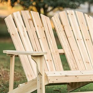 PatioFestival Wood Adirondack Chair Fir Wooden Chair with Natural Finish Outdoor Patio Chair for Garden,Yard,Patio,Lawn,Deck (50.4" x 35" x 34.3")