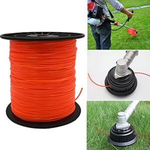 KAKO 080 Trimmer Line Square Weed Wacker String .080-Inch-by-1200-ft Commercial Grade Square String Trimmer Line, Weed Eater String .080 Fits Most String Trimmer(Orange)