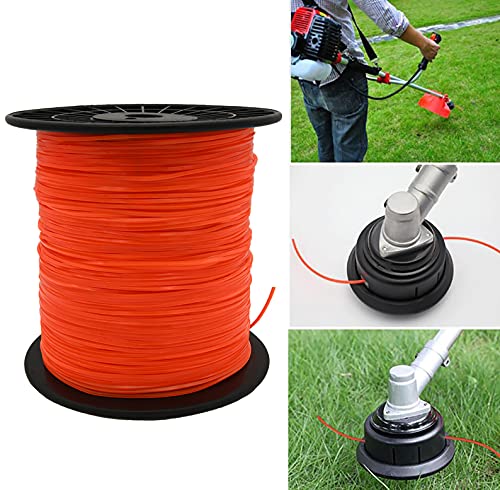 KAKO 080 Trimmer Line Square Weed Wacker String .080-Inch-by-1200-ft Commercial Grade Square String Trimmer Line, Weed Eater String .080 Fits Most String Trimmer(Orange)