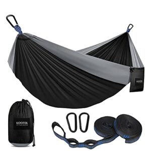 kootek camping hammock double portable hammocks camping accessories for outdoor, indoor, backpacking, travel, beach, backyard, patio, hiking