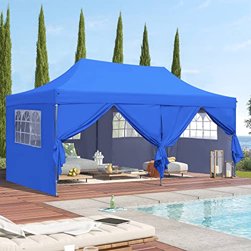 WONLINK 10x20 ft Instant Pop up Canopy, Party Tent Folding Heavy Duty Gazebos with Removable Sidewalls and Wheeled Bag Waterproof