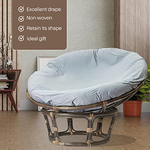 HUDSON COMFORT Water Resistant Papasan Cushion Cover - Soft Microfiber Zippered Papasan Slipcover - Wrinkle Free and Machine Washable - Outdoor and Indoor Use (50 Inch, Gray)