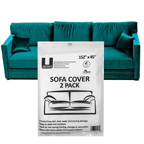 SOFA Moving Covers (2 Pack) - 45" x 152" - Moving & Storage Bags - UBOXES