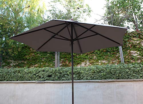 Formosa Covers | Premium Quality Double Vented 9ft 6 Ribs Outdoor Umbrella Replacement Canopy - 30% Heavier Than The Rest - Taupe (Canopy Top Only)