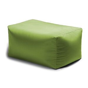 jaxx leon outdoor bean bag ottoman, lime