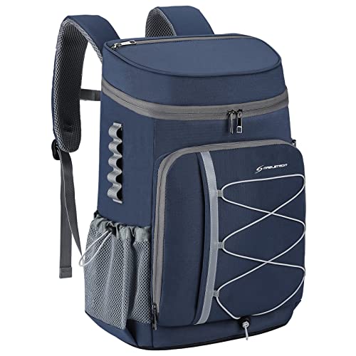 Maelstrom Cooler Backpack,35 Can Backpack Cooler Leakproof,Insulated Soft Cooler Bag,Beach Cooler Camping Cooler,Ice Chest Backpack,Travel Cooler for Grocery Shopping,Kayaking,Fishing,Hiking,Blue